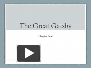 The Great Gatsby presentation | free to download
