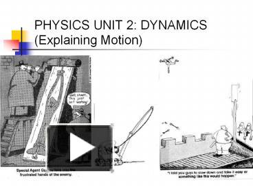 PHYSICS UNIT 2: DYNAMICS (Explaining Motion) presentation | free to view