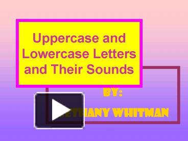 Uppercase and Lowercase Letters and Their Sounds presentation | free to ...