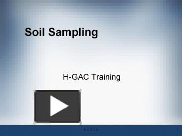 Soil Sampling presentation | free to view