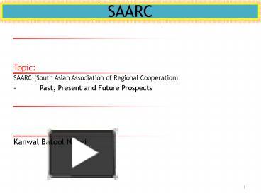 SAARC presentation | free to view
