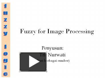 Fuzzy for Image Processing presentation | free to download
