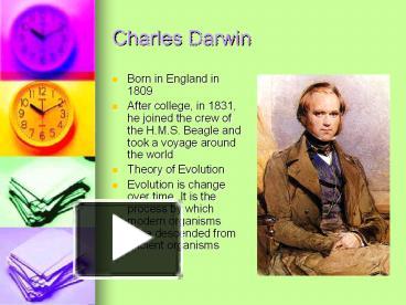 Charles Darwin presentation | free to download