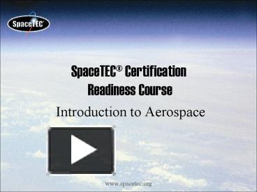 PPT – Introduction to Aerospace PowerPoint presentation | free to view ...