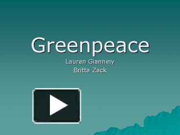 Greenpeace presentation | free to download
