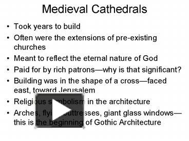 PPT – Medieval Cathedrals PowerPoint presentation | free to view - id ...