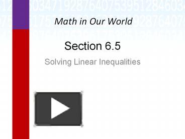 Solving Linear Inequalities presentation | free to download