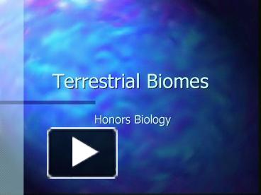 PPT – Terrestrial Biomes PowerPoint presentation | free to view - id ...