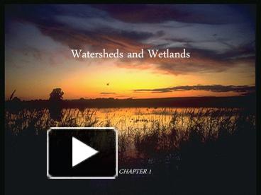 Watersheds and Wetlands presentation | free to view