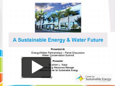 A Sustainable Energy presentation | free to download
