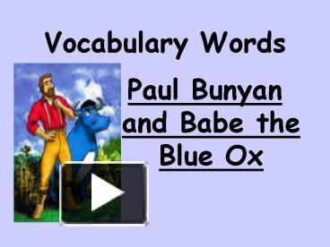 PPT – Vocabulary Words PowerPoint presentation | free to view - id ...