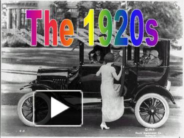 PPT – The 1920s PowerPoint presentation | free to download - id: 71d036 ...