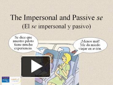 PPT – The impersonal and passive se PowerPoint presentation | free to ...