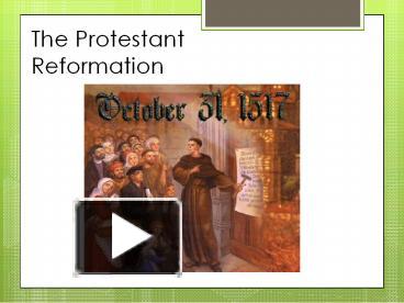 The Protestant Reformation presentation | free to download