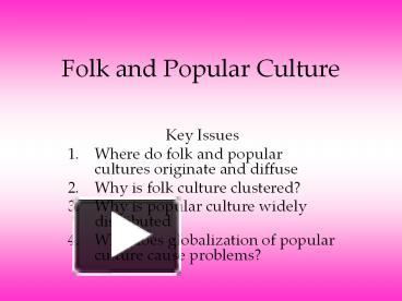 Folk and Popular Culture presentation | free to download