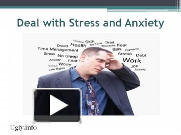 Deal with Stress and Anxiety presentation | free to download