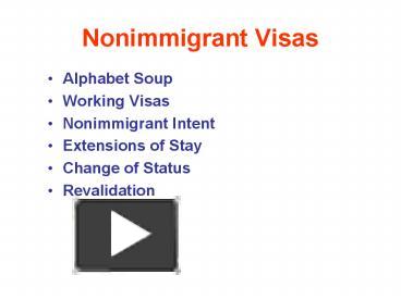 Introduction to Non-Immigrant Visas presentation | free to download