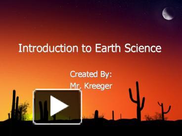 Introduction to Earth Science presentation | free to view