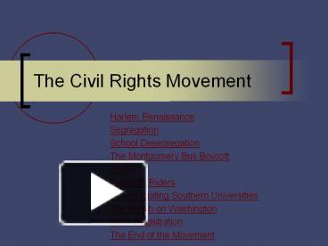 The Civil Rights Movement presentation | free to download