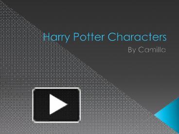 PPT – Harry Potter Characters PowerPoint presentation | free to view ...