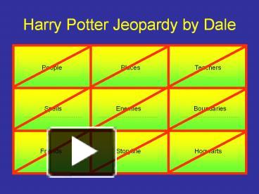 Harry Potter Jeopardy by Dale presentation | free to view