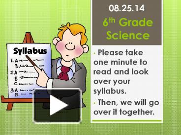 PPT – 6th Grade Science PowerPoint presentation | free to view - id ...