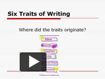 Six Traits of Writing presentation | free to download