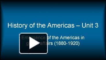 History of the Americas presentation | free to view