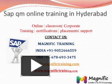 PPT – sap qm online training in pune PowerPoint presentation | free to ...