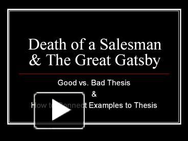 PPT – Death of a Salesman PowerPoint presentation | free to download ...