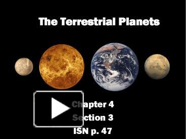 The Terrestrial Planets presentation | free to download