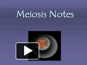 PPT – Meiosis Notes PowerPoint presentation | free to view - id: 7276ab ...