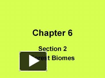 Forest Biomes presentation | free to view