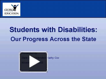 PPT – Students with Disabilities: PowerPoint presentation | free to ...