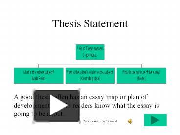 Thesis Statement presentation | free to download