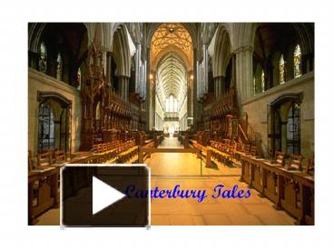 PPT – The Canterbury Tales PowerPoint presentation | free to download ...