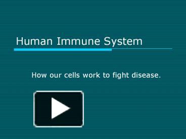 Human Immune System presentation | free to view