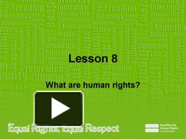 What are human rights? presentation | free to view