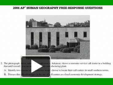 Unit V: Agriculture and Rural Land Use presentation | free to download