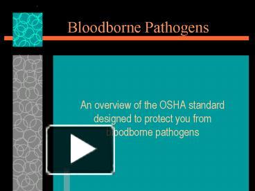 Bloodborne Pathogens presentation | free to view