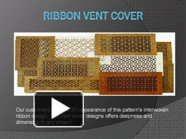 PPT – Cosmo Vent Cover PowerPoint presentation | free to download - id: 72fb39-MjViN