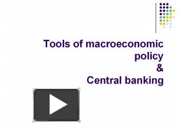 Tools of macroeconomic policy presentation | free to download