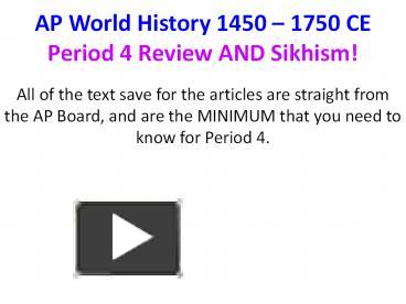 PPT – AP World History 1450 PowerPoint presentation | free to download ...