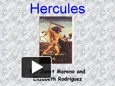 PPT – Hercules PowerPoint presentation | free to view - id: 734a9-ZDc1Z
