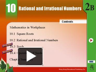 Rational and Irrational Numbers presentation | free to view