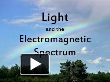 Light and the Electromagnetic Spectrum presentation | free to download