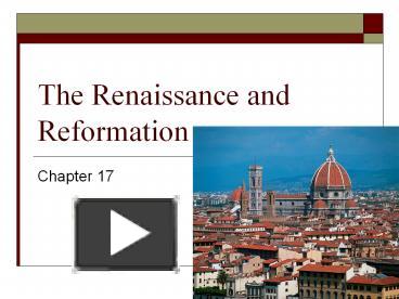 PPT – The Renaissance and Reformation PowerPoint presentation | free to ...