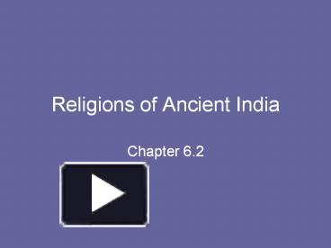 Religions of Ancient India presentation | free to download