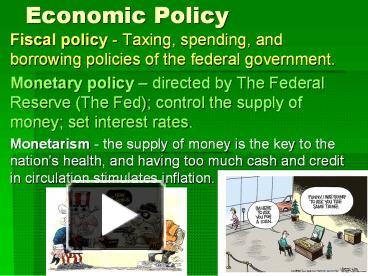 PPT – Economic Policy PowerPoint presentation | free to download - id ...