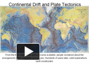 PPT – Continental Drift and Plate Tectonics PowerPoint presentation ...